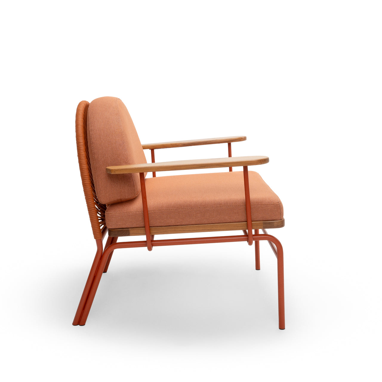 LAPA Outdoor Armchair in S30-2674, Burnt Orange and Orange Rope ...