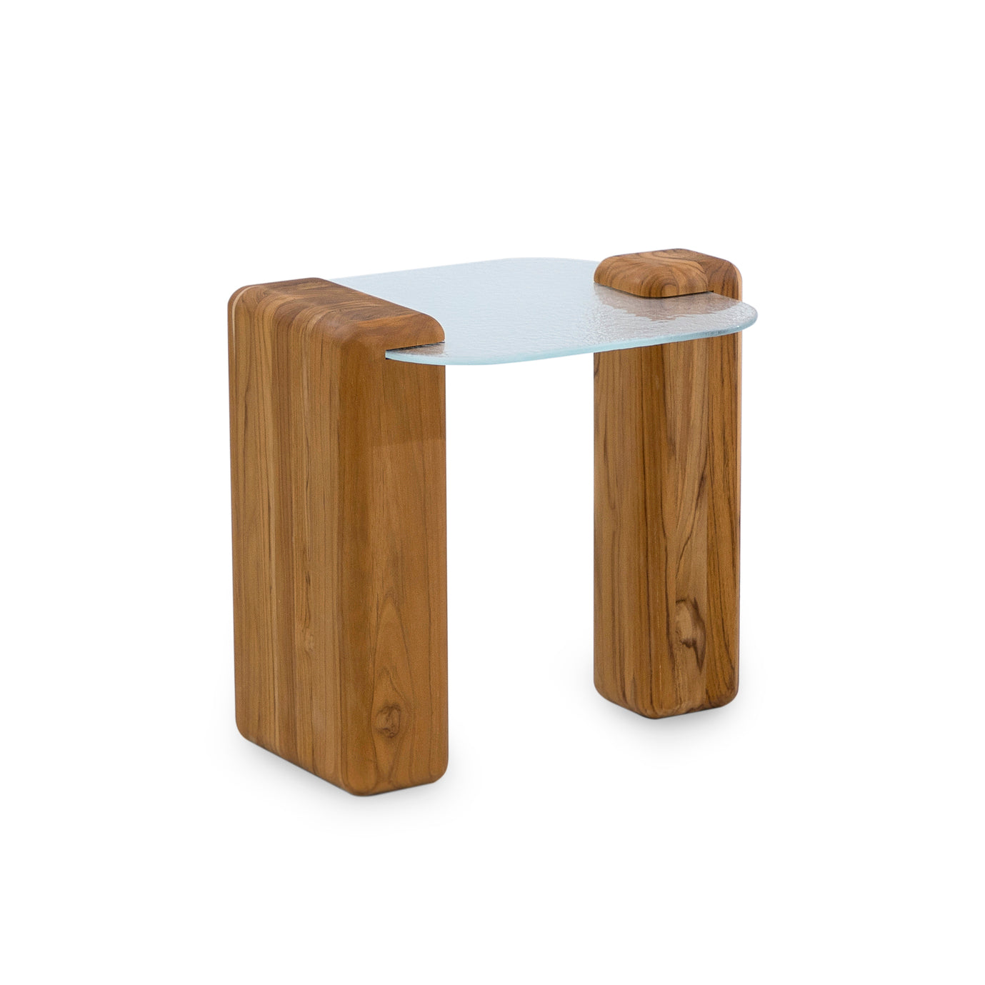 INHOTIM Coffee Table 20" in Teak and Transparent Glass – Uultis ...